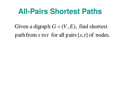 lecture 7 all pairs shortest paths ppt download