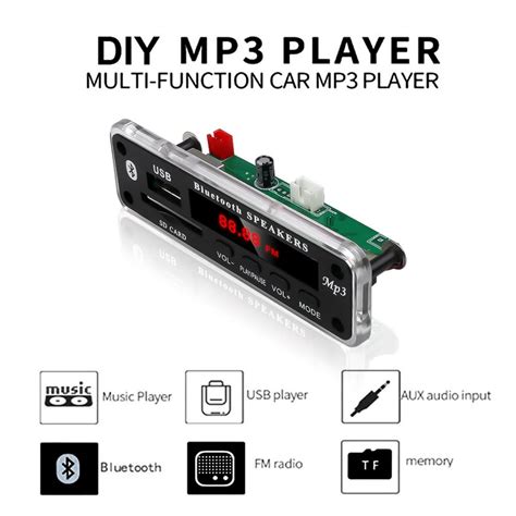 Kebidu Wireless Bluetooth 5v 12v Mp3 Wma Decoder Board Audio For Car Kebidu