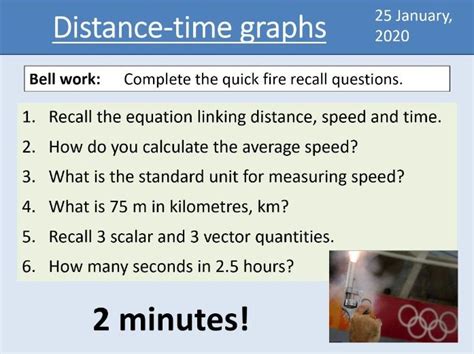 Gcse Physics Distance Time Graphs Unit 5614 Aqa 9 1 Teaching