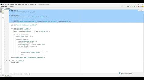 Create A Cricket Game In Python Step By Step Explanation Youtube