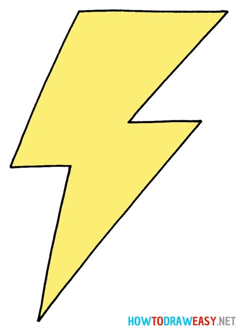 How To Draw A Lightning Bolt How To Draw Easy