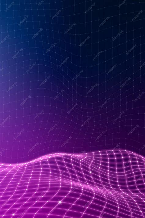 보라색 3d 추상 웨이브 패턴 배경 무료 벡터