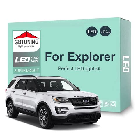 포드 익스플로러 용 Led 실내 전구 키트 1991 2012 2013 2014 2015 2016 2017 2018 2019 자동차 램프 돔 트렁크 Canbus 오류 없음