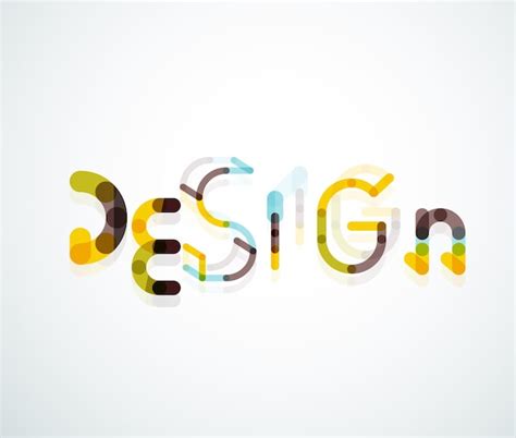 Premium Vector Design Word Font Concept