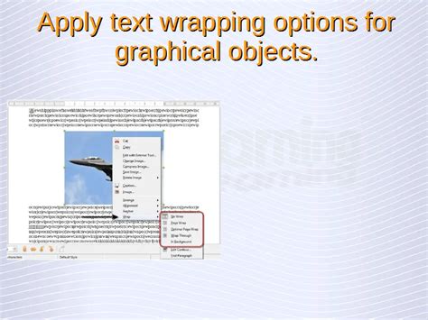 Advanced Word Processing Text Wrapping