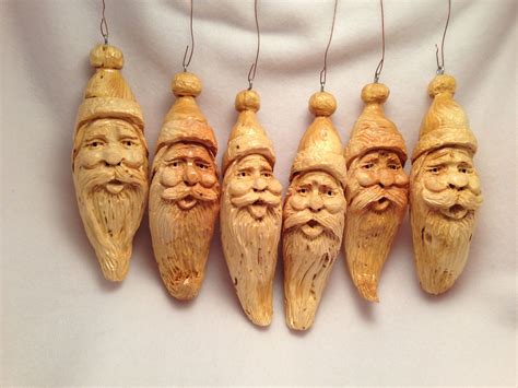 Hand Carved Wooden Ornaments Collection