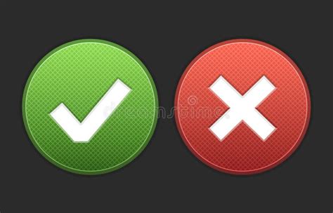 Approve And Deny Buttons Stock Vector Illustration Of Circle 52812704