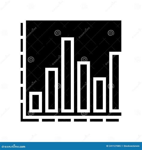 Bar Graph Glyph Icon Vector Illustration Stock Vector Illustration Of