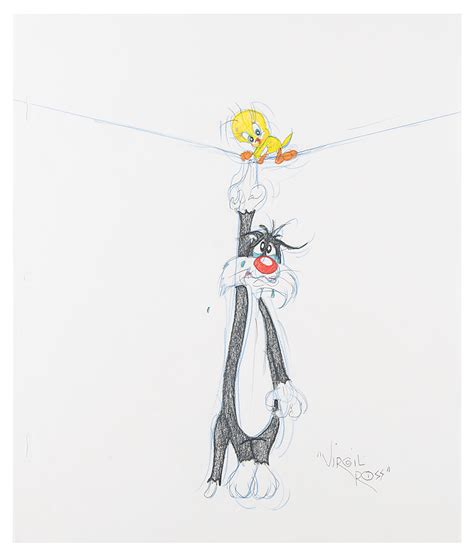 Tweety Bird And Sylvester Drawing