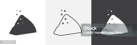 마운드 아이콘은 얇은 선 검은 색입니다 평평하고 간단한 벡터 기호 그림입니다 0명에 대한 스톡 벡터 아트 및 기타 이미지 0명 가루로 빻은 고체 Istock