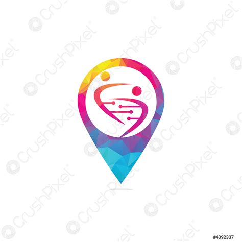 Human Dna And Genetic Map Point Shape Concept Vector Icon Stock Vector 4392337 Crushpixel