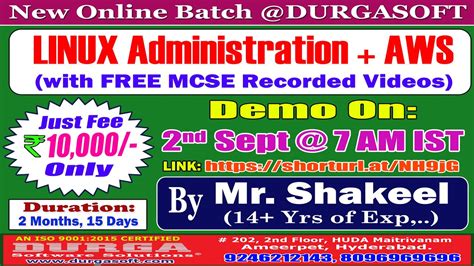 Linux Administration Aws Online Training Durgasoft Youtube