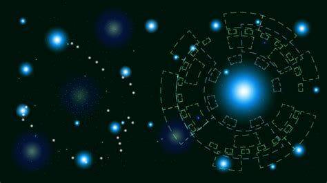 Ui Hi Tec Interface Blue Abstract Digital Technology With Glowing Particles Vector Illustration