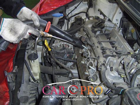 아반떼md 노킹소음으로 인젝터크리닝연소실크리닝흡기밸브크리닝 정비 아반떼xdhdmd 카프로샵