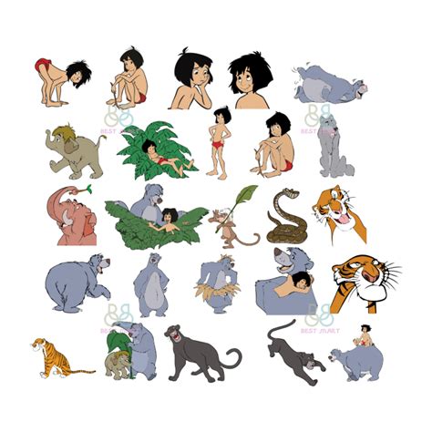 Jungle Book Bundle Svg Disney Svg Mowgli Svg Baloo Svg T Inspire