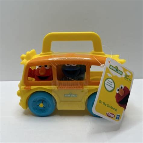 Sesame Street On The Go School Bus With Figures Elmo And Cookie Monster