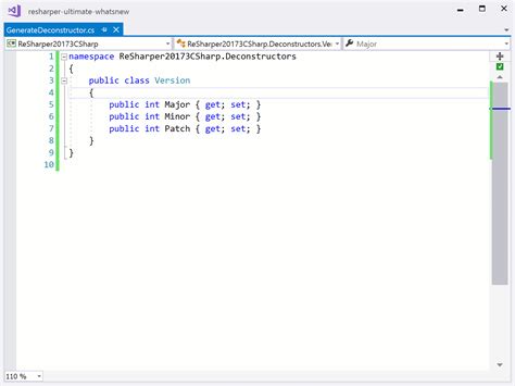 Generate Deconstructors With Resharper The Net Tools Blog