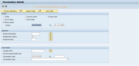 PC00 M32 CFIN0 SAP Tcode Termination Details