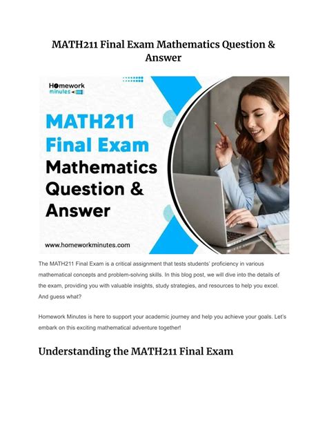 Ppt Math211 Final Exam Mathematics Question And Answer Powerpoint