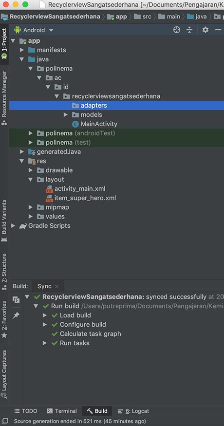 Recyclerview Sederhana GitBook