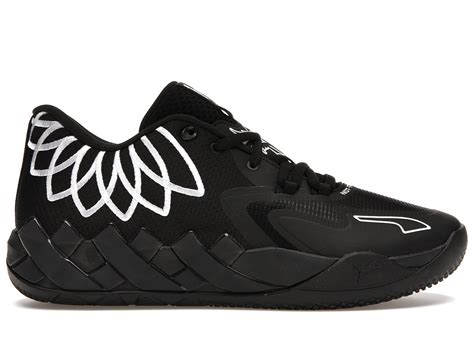 Puma Lamelo Ball Mb01 Lo Black White Sneakers In Puma Blackpuma White Black And White