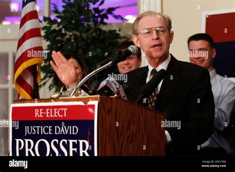 Justice David Prosser Speaks To Supporters At The Seven Seas Restaurant Tuesday April 5 2011