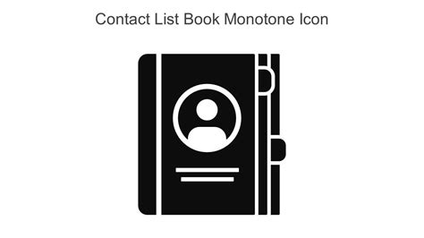 Contact List Book Monotone Icon In Powerpoint Pptx Png And Editable Eps Format Ppt Example