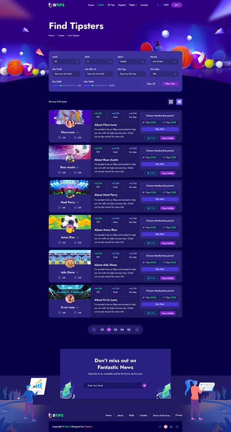 Bitips Prediction Tips And Tipster Platform Psd Template By Pixelaxis