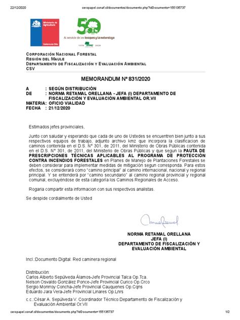 Memorandum N°831 Oficio Vialidad 21 12 2020 Pdf