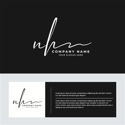 Premium Vector Vector N H Nh Initial Letter Handwriting And Signature Logo