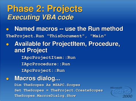 Ppt Integrate The Vba 6 Development Environment Into Your Application Powerpoint Presentation