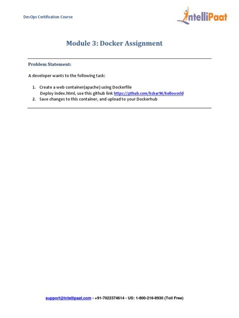 Module 3 Docker 1 Assignment Pdf Computers