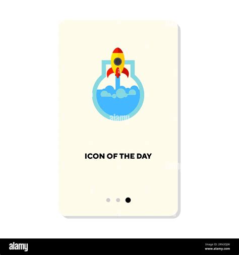 Launching Rocket Flat Vector Icon Stock Vector Image And Art Alamy