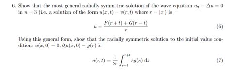 Solved 6 Show That The Most General Radially Symmetric