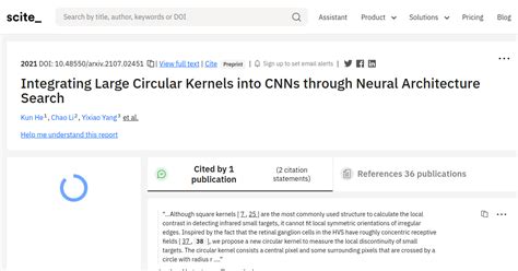 Integrating Large Circular Kernels Into Cnns Through Neural Architecture Search Scite Report