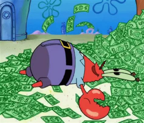 Mr Krabs Money Angels  Mr Krabs Money Angels Swimming In Cash