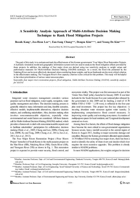 Pdf A Sensitivity Analysis Approach Of Multi Attribute Decision