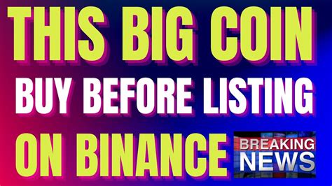 New Listing Coin On Binance Binance New Coin Listing YouTube