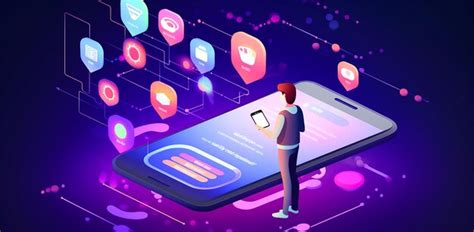 Premium Photo A Cartoon Of People Talking In Front Of A Phone With A Blue Background With The