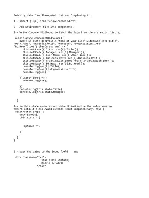 Fetching Data From Sharepoint List Pdf