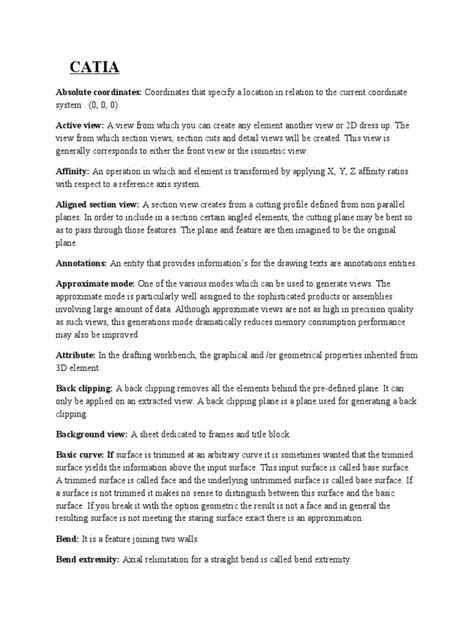 Important Catia V5 Q And A Pdf Curvature Space