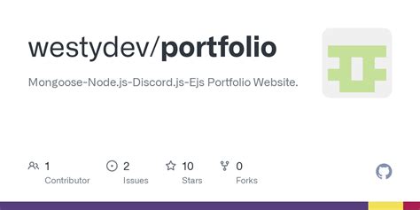 Github Westydev Portfolio Mongoose Node Js Discord Js Ejs Portfolio Website