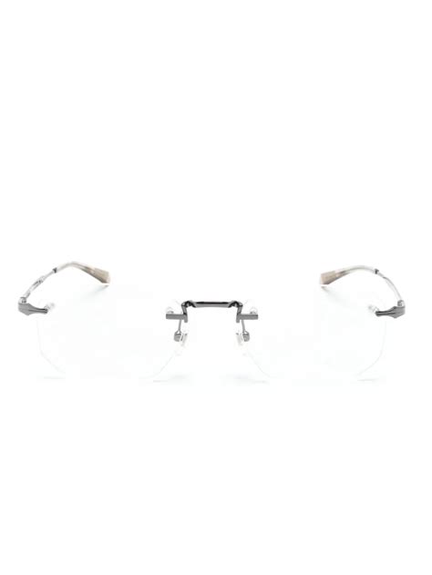 Montblanc Frameless Design Square Shape Glasses Smart Closet