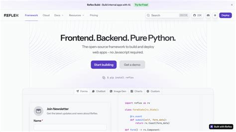 Reflexopen Source Python Framework For Building And Deploying Full