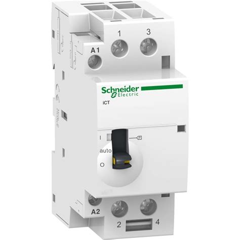 Модульный контактор Systeme Electric Acti 9 iCT63A с ручным управлением ...