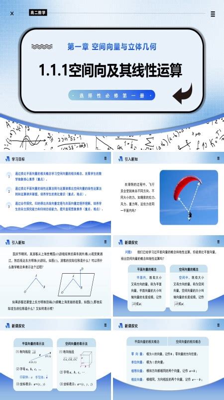 高二数学选择性必修第一册1 1 2空间向量的数量积运算ppt课件含教案 麦克ppt网