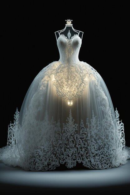 Premium Photo A Super Gorgeous And Beautiful Wedding Dress Generative Ai