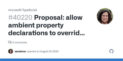 Proposal Allow Ambient Property Declarations To Override Accessors As Well · Issue 40220