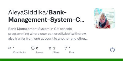 GitHub AleyaSiddika Bank Management System C Sharp Bank Management System In C Console