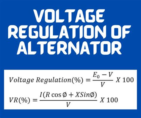 Alternator Voltage Regulation Formula Archives Electrical Volt